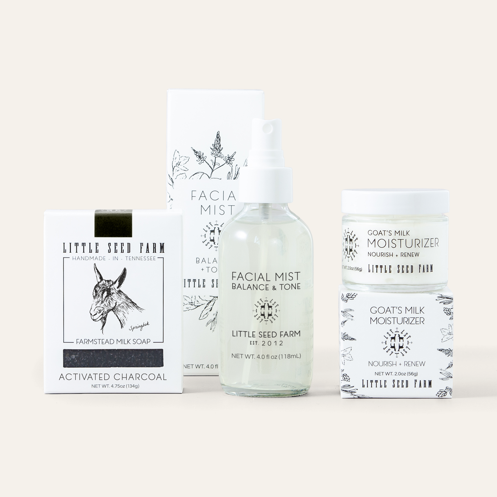 Clear Skin 3-Step Organic Skin Care Set by Little Seed Farm